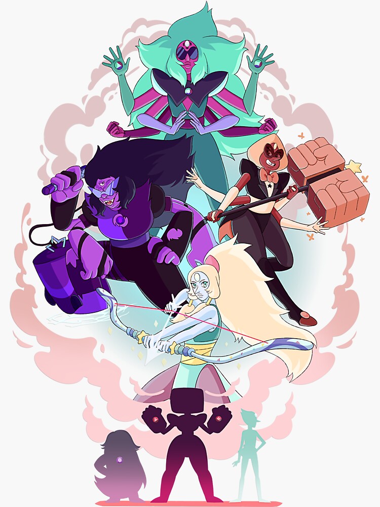 "Crystal Gems Fusions" Sticker by Caro-Oliveira | Redbubble
