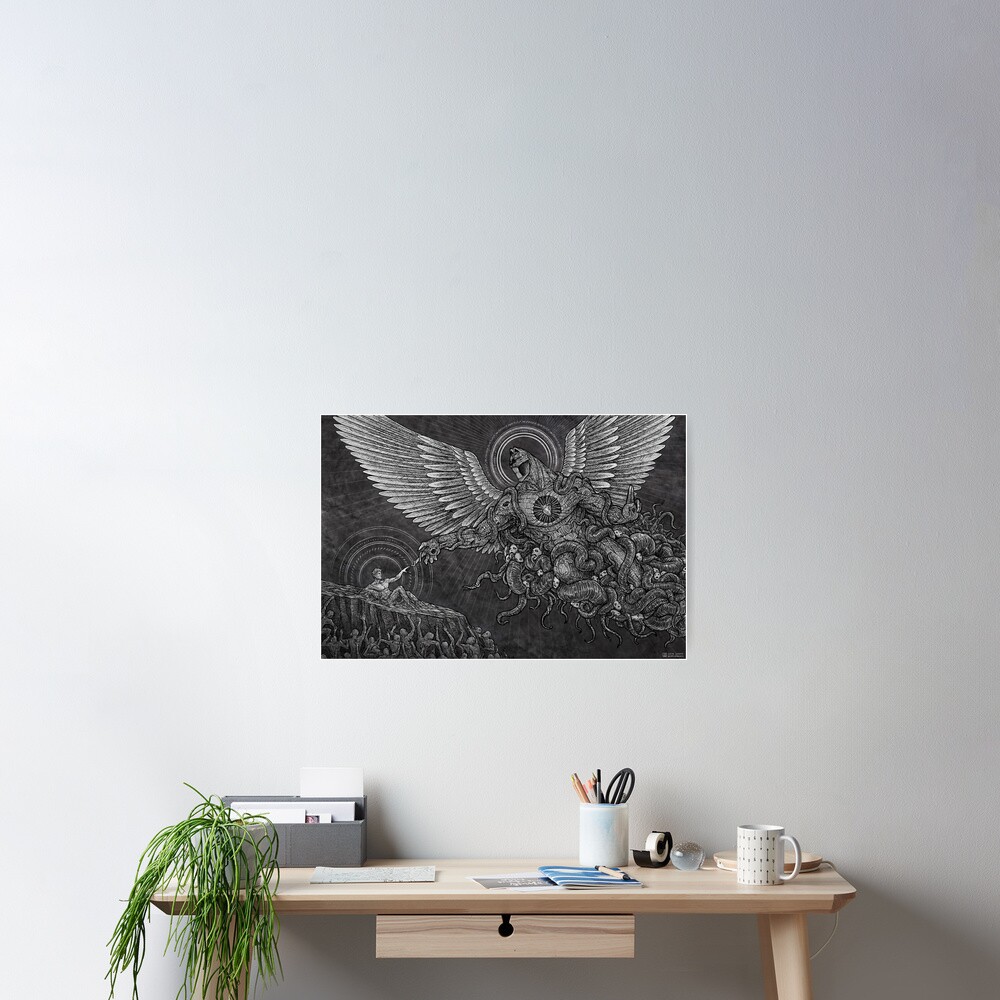 "Godfield, The Creator" Poster for Sale by artmango | Redbubble