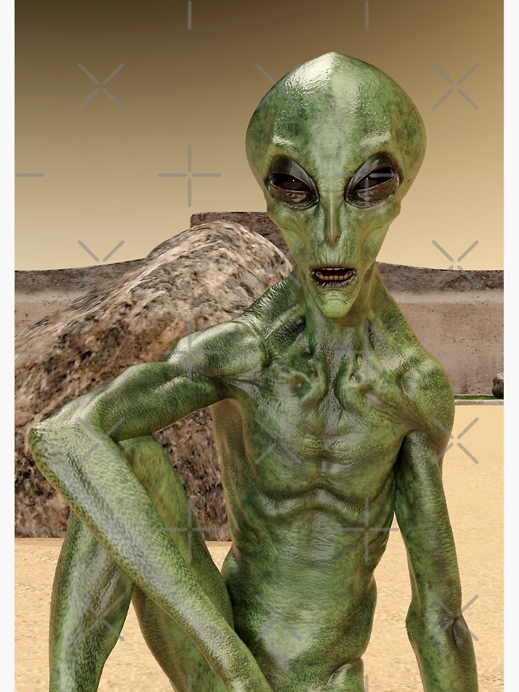 "Green Alien" Poster for Sale by Vac1 | Redbubble