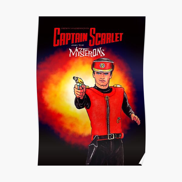 "Captain Scarlet fan art piece." Poster by Indigenous-Bert | Redbubble