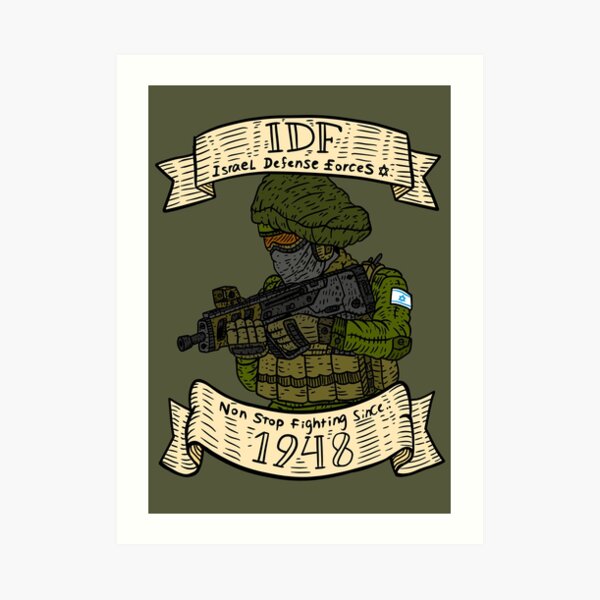 "IDF Israel defense forces. Israeli army design." Art Print for Sale by ...