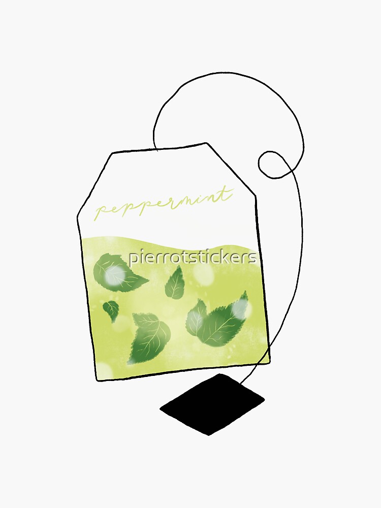 "peppermint tea" Sticker for Sale by pierrotstickers | Redbubble