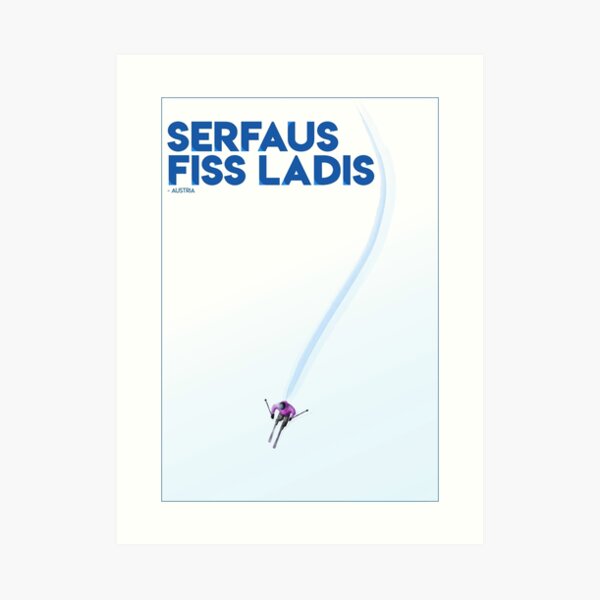 "Serfaus Fiss Ladis Ski Snowboard Birdview Poster Sticker" Kunstdruck ...