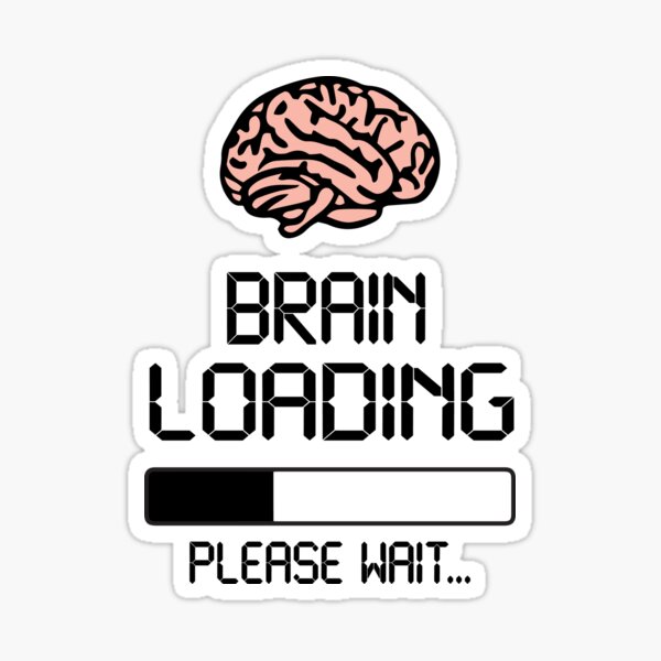 "Brain Loading logo" Sticker by Iskanderox | Redbubble