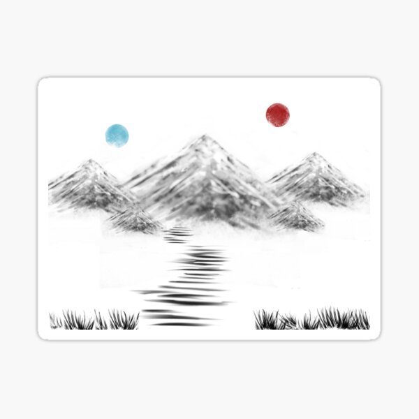 "2moons" Sticker by olgicalukanovic | Redbubble