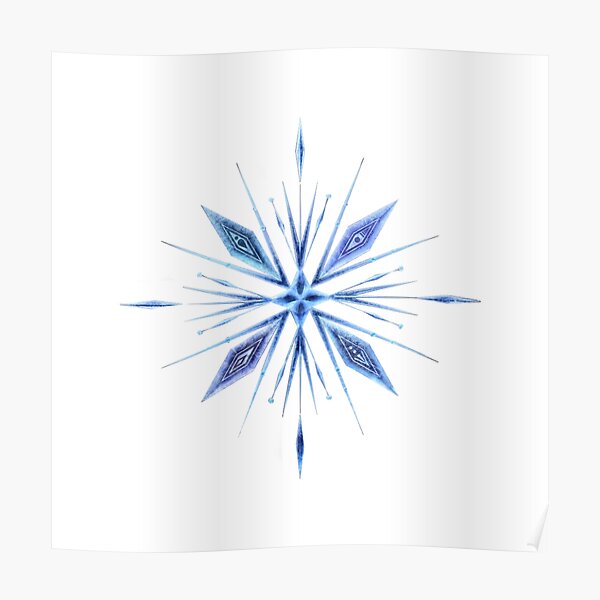 "Frozen snowflake" Poster by alessandrakan | Redbubble