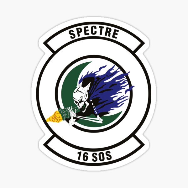 "16th Special Operations Squadron "Spectre" - US Air Force" Sticker for ...