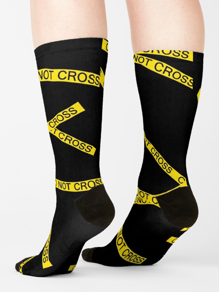 "Crime Scene Do Not Cross The Line" Socks for Sale by FakeMirror ...