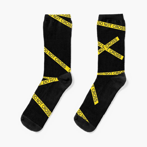 "Crime Scene Do Not Cross The Line" Socks for Sale by FakeMirror ...