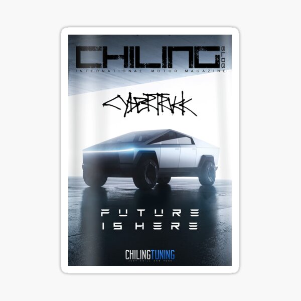 "Cybertruck Design Poster" Sticker by chilingsam | Redbubble