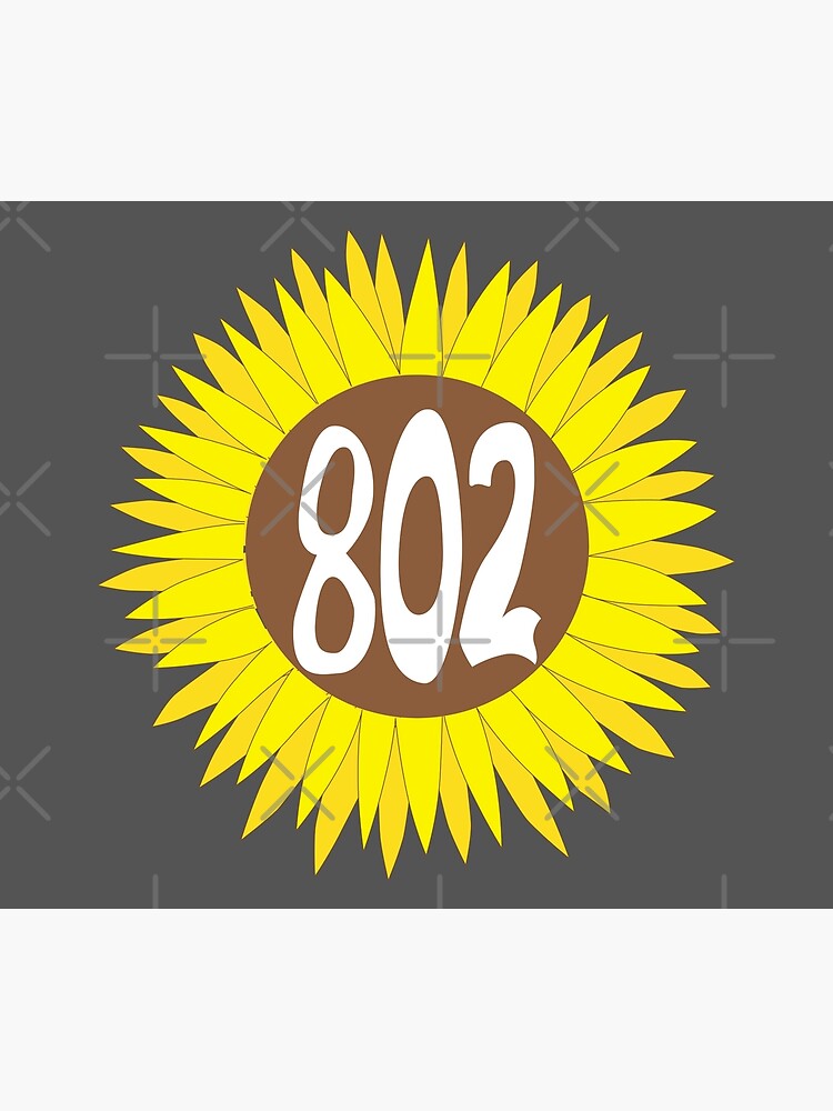 "Hand Drawn Vermont Sunflower 802 Area Code" Poster by itsrturn | Redbubble
