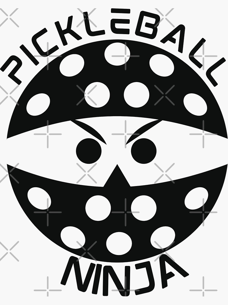"Black Pickleball Ninja on single color background. Lime background ...