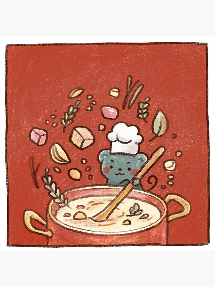 "Soup!!!" Sticker for Sale by cindylatte | Redbubble