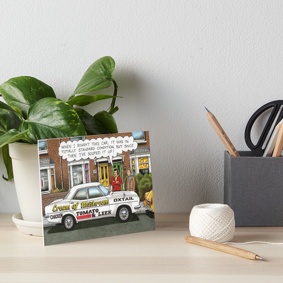 "A Literally Souped-Up Car Cartoon Joke" Poster for Sale by Retroblast ...