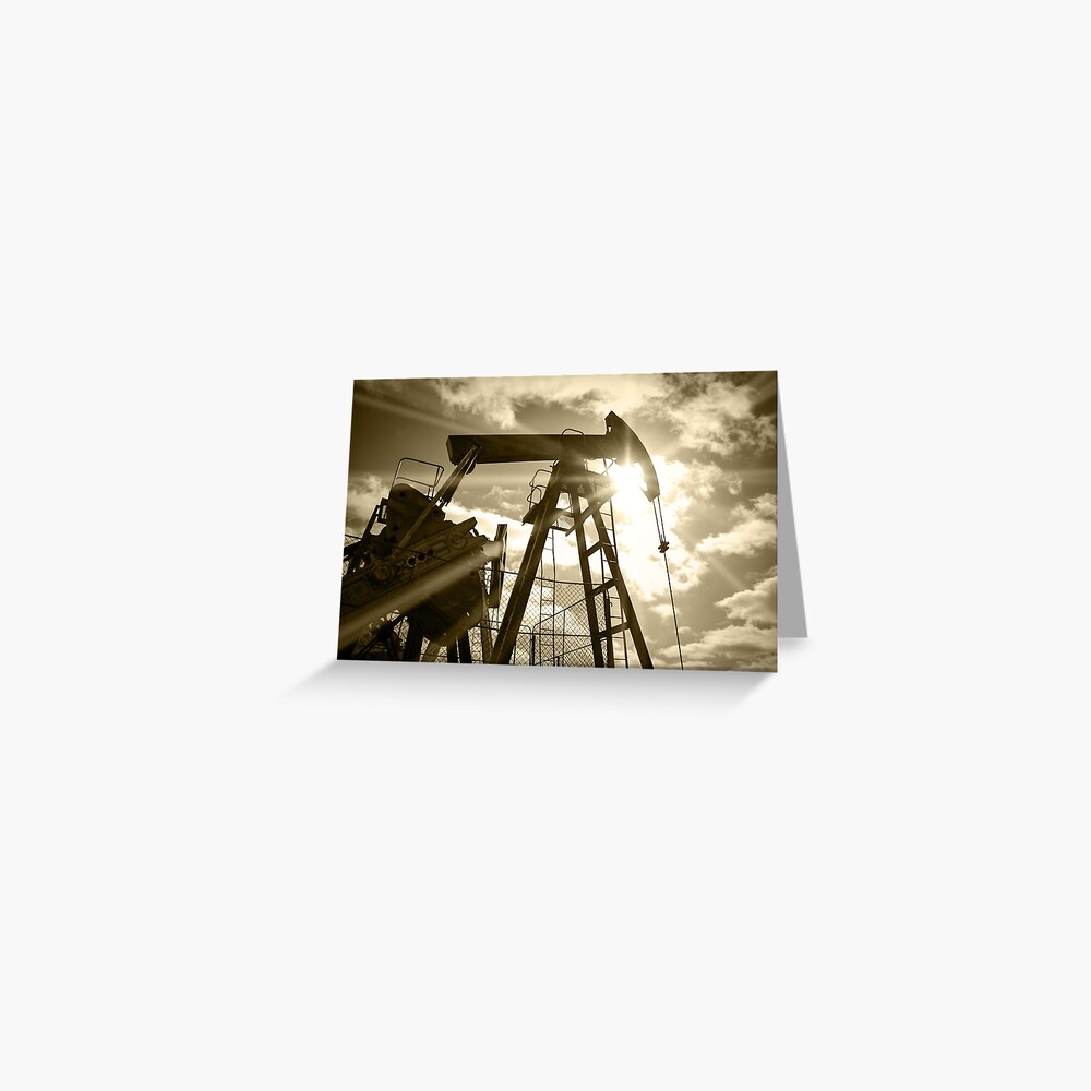 "Oil rig." Greeting Card by bashta | Redbubble