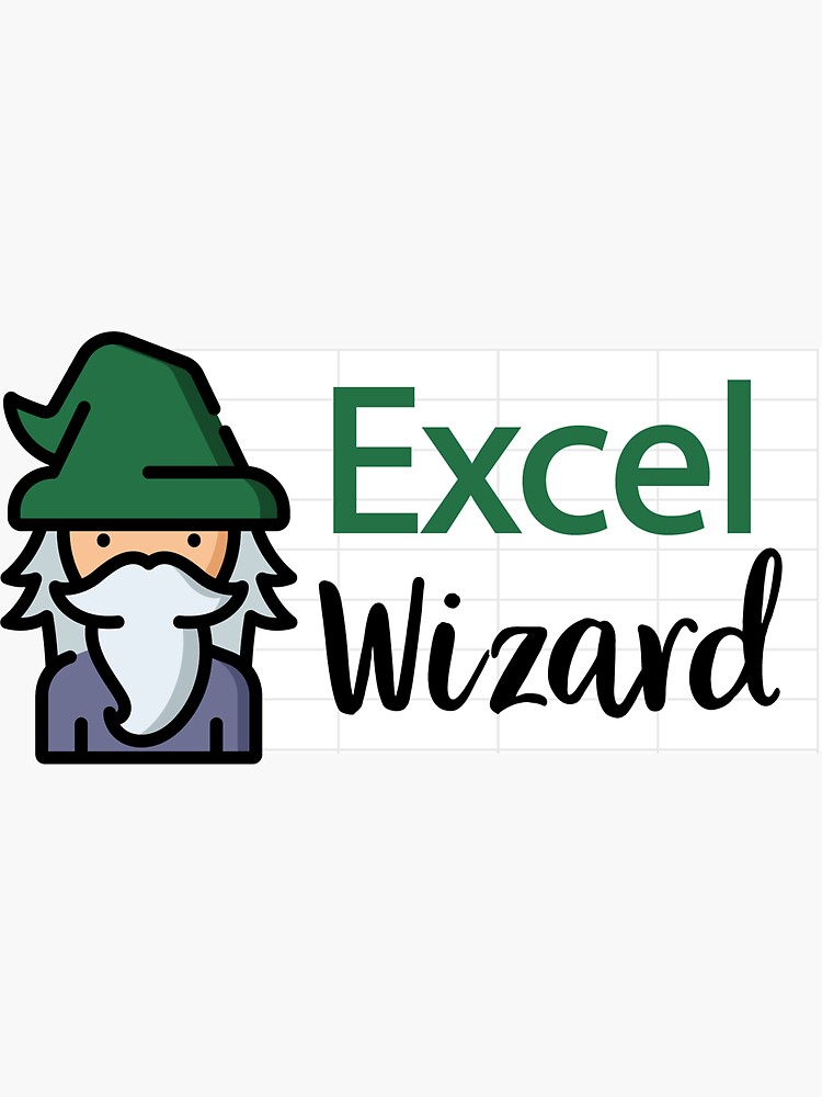 "Excel Wizard" Sticker for Sale by BrandCafe | Redbubble