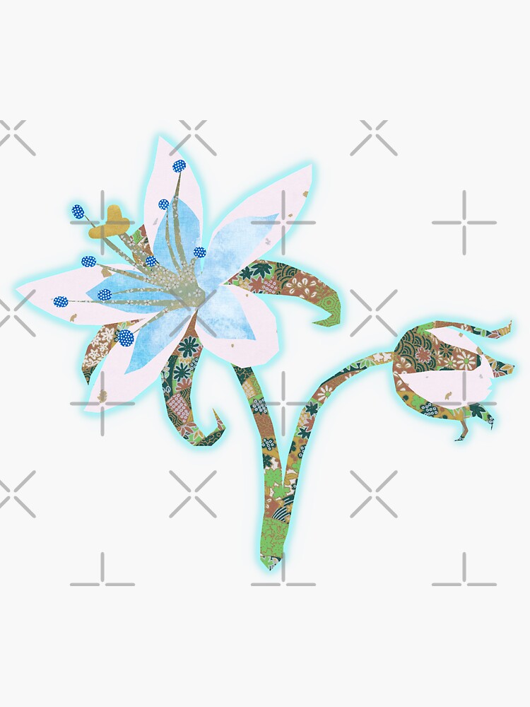 "Blue Silent Princess" Sticker for Sale by sakura-daydream | Redbubble