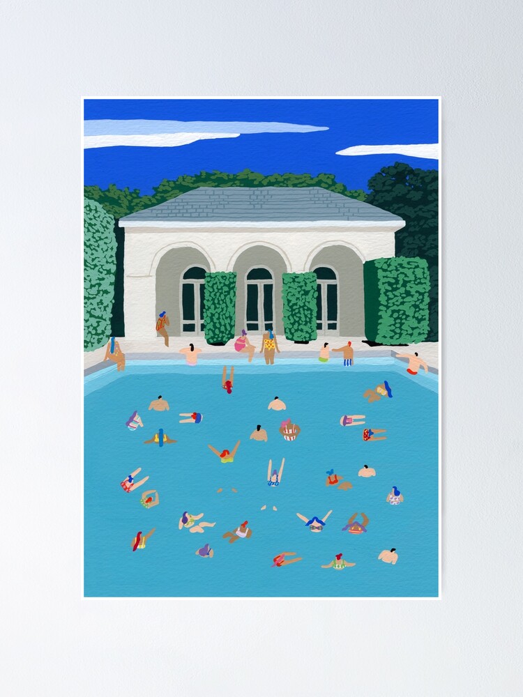 "Pool house party" Poster by HeloBirdie | Redbubble