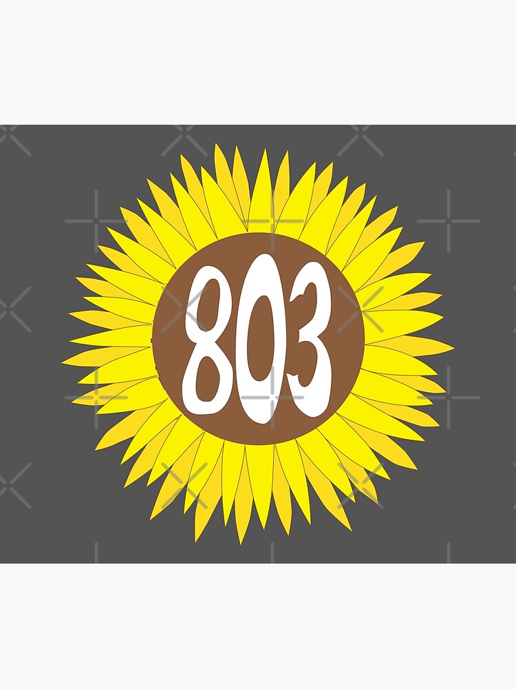 "Hand Drawn South Carolina Sunflower 803 Area Code" Poster by itsrturn ...