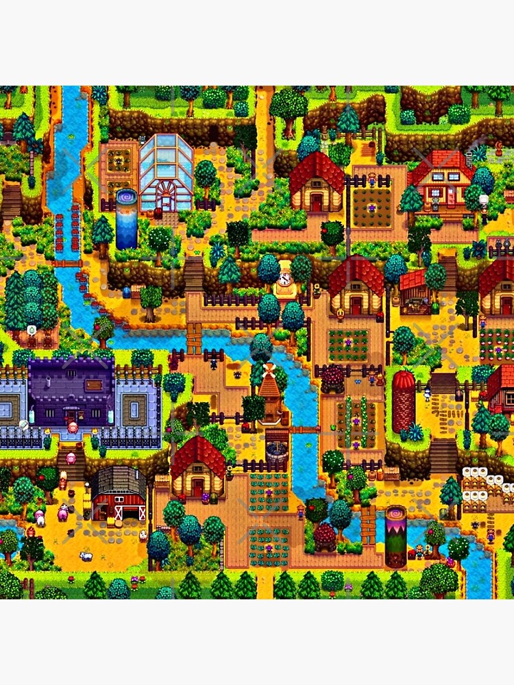 "Stardew valley map " Poster for Sale by jellyrelish | Redbubble