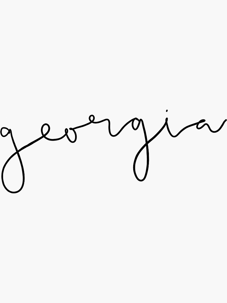"Georgia Cursive Sticker" Sticker by arc761999 | Redbubble