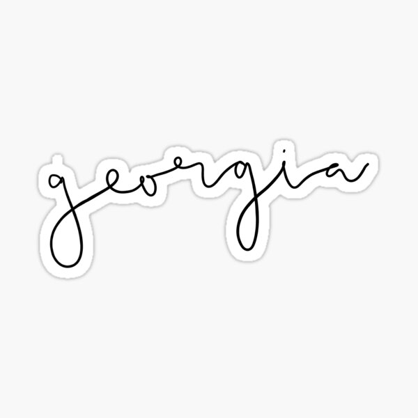 "Georgia Cursive Sticker" Sticker by arc761999 | Redbubble