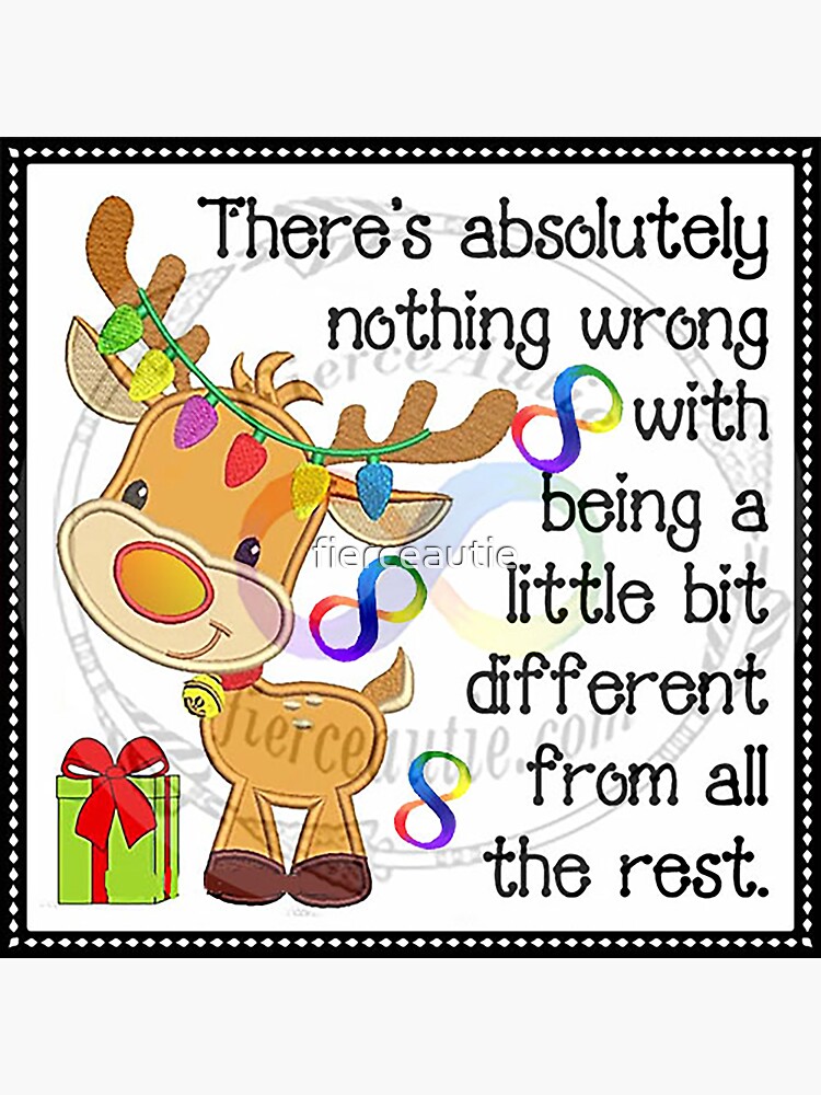 "Autistic Reindeer" Sticker for Sale by fierceautie | Redbubble