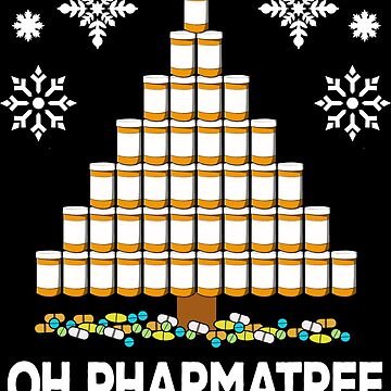 "Pharmacy Christmas Tree Medication Pharmacist Gift Idea" Poster for ...
