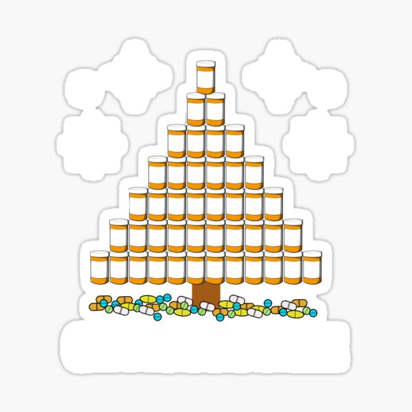 "Pharmacy Christmas Tree Medication Pharmacist Gift Idea" Sticker by ...