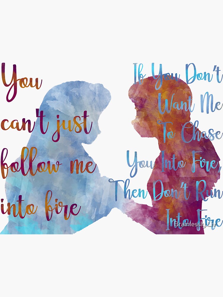 "Run into fire ver.2" Sticker for Sale by Futuremegastar | Redbubble