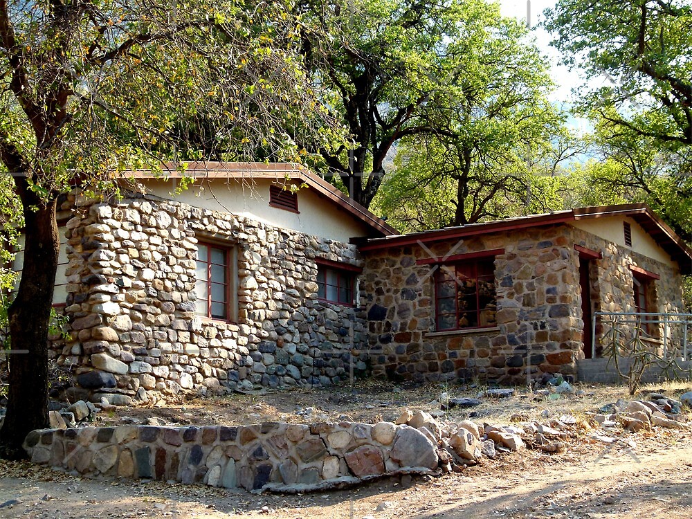 "Stone Cottage in the Desert" by Kimberly Miller | Redbubble