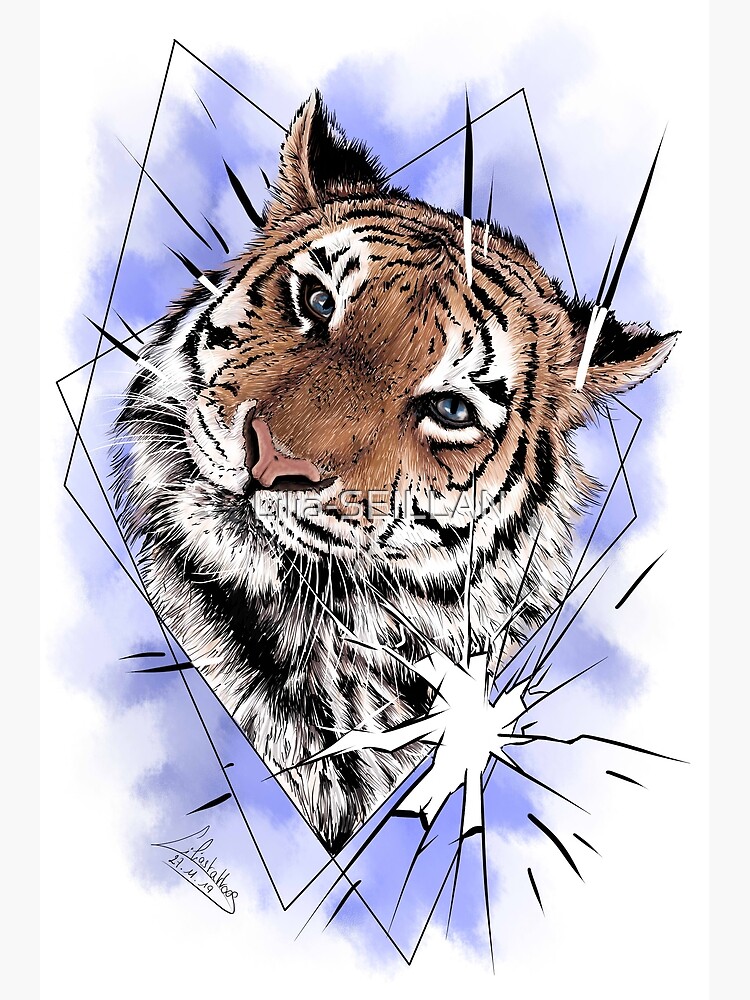 "Broken tiger" Poster for Sale by Lilia-SEILLAN | Redbubble