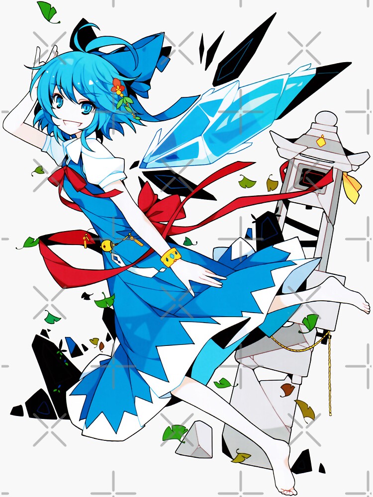 "Touhou Project - Cirno" Sticker for Sale by Styletto | Redbubble