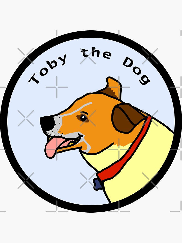"Portrait of Toby the Dog" Sticker by ellenhenry | Redbubble