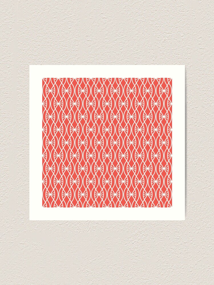 "Senmen Tatewaku - Japanese Traditional Pattern - Red" Art Print by ...