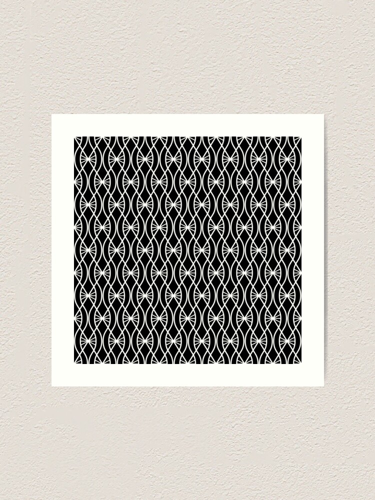 "Senmen Tatewaku - Japanese Traditional Pattern - Black" Art Print by ...