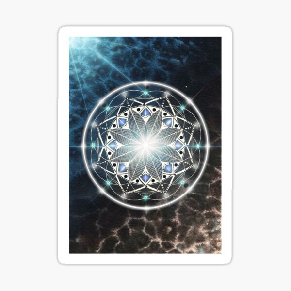 "Watercolor Deep Oceans Mandala" Sticker for Sale by alubner | Redbubble