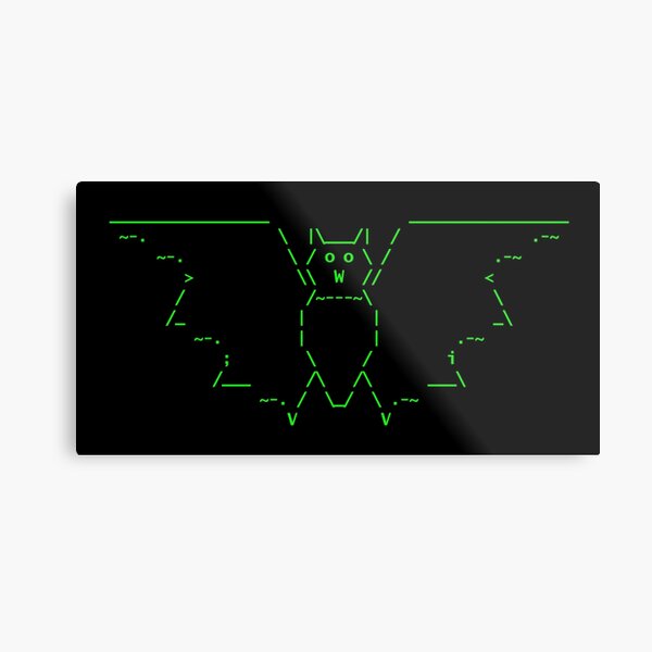 Ascii Bat Metal Print For Sale By Grathicks Redbubble