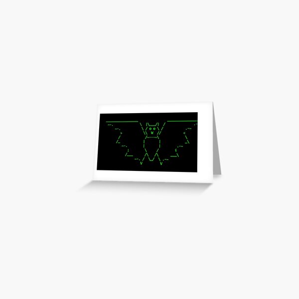 Ascii Bat Greeting Card For Sale By Grathicks Redbubble