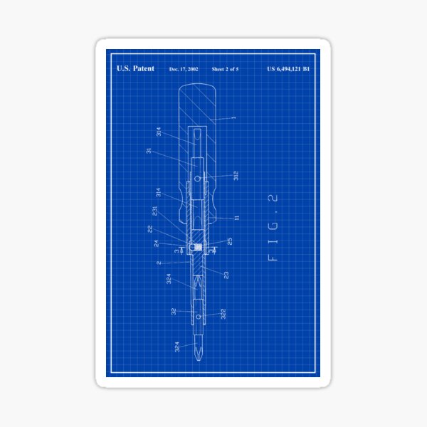 "6-in-1 Screwdriver Patent Drawing" Sticker for Sale by hayseedbyte ...