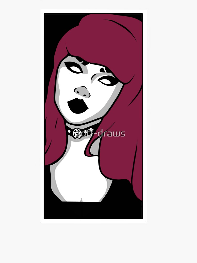 "Trinity Goth Girl" Sticker by goff-draws | Redbubble