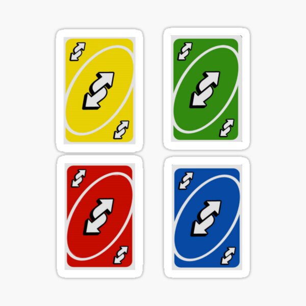 "Uno Reverse Card Pack" Sticker by clarabutlerrrr | Redbubble