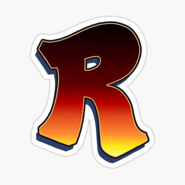 "R - Flame" Sticker for Sale by paintcave | Redbubble