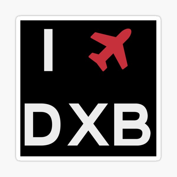 "I love Dubai DXB" Sticker for Sale by ApparelFactory | Redbubble