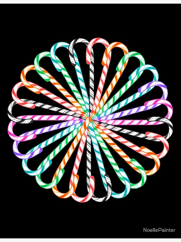 "Candy Cane Wheel" Greeting Card for Sale by NoellePainter | Redbubble