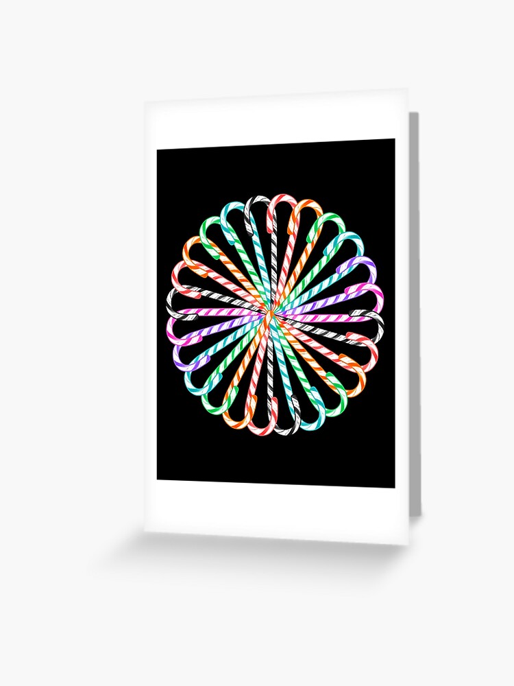 "Candy Cane Wheel" Greeting Card for Sale by NoellePainter | Redbubble