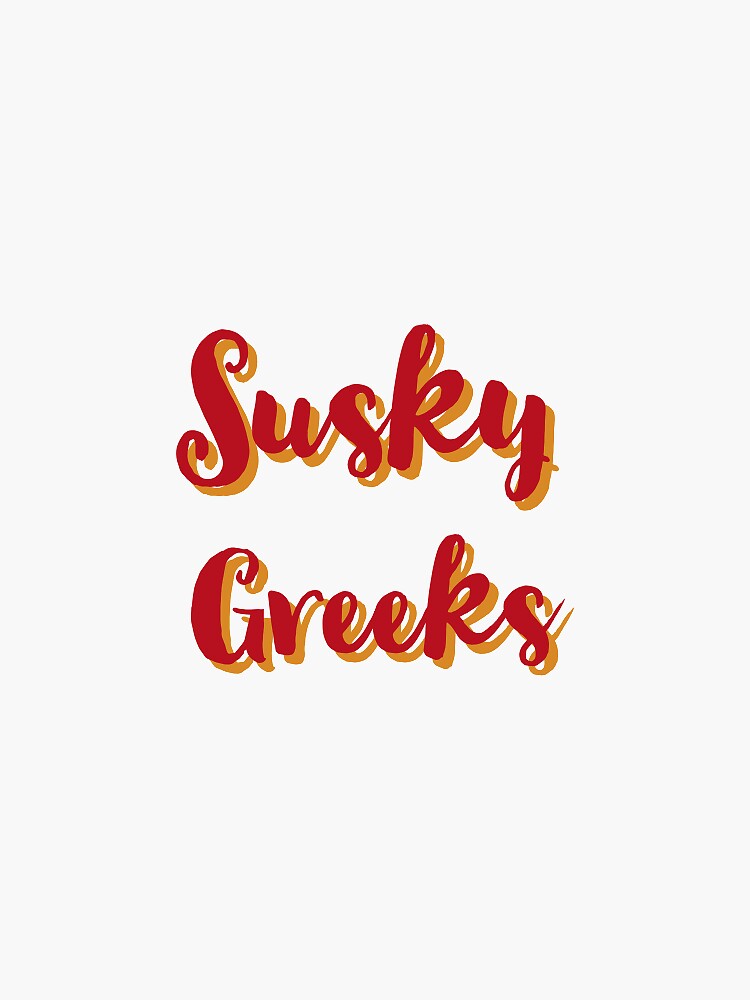 "Susky Greeks Colors" Sticker for Sale by madsels | Redbubble