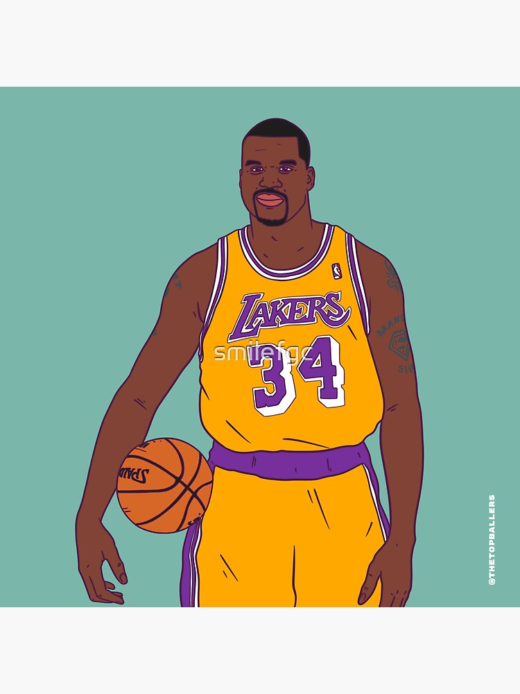"SHAQ - @thetopballers" Sticker for Sale by smilefgc | Redbubble
