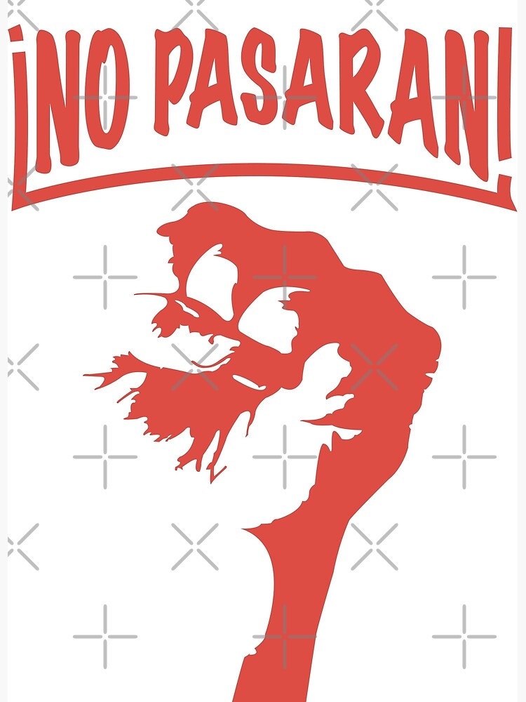 No Pasaran Logo Anti Trump T Shirt No Pasaran Raised Fist Antifa'