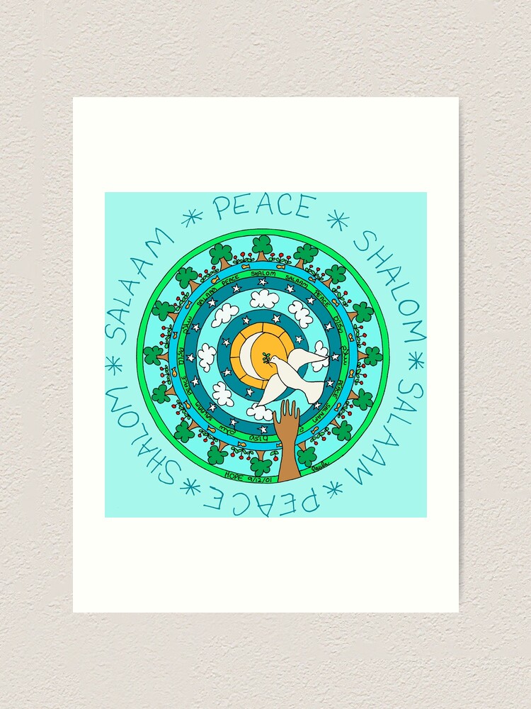 "Peace Salaam Shalom" Art Print by PaulaJGGR | Redbubble